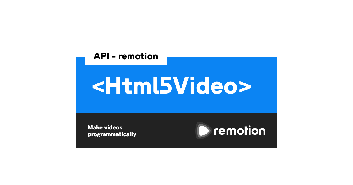 | Remotion | Make videos programmatically