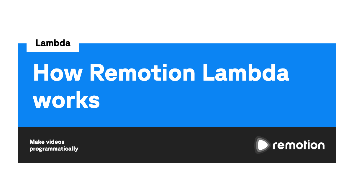 How Remotion Lambda Works Remotion Make Videos Programmatically