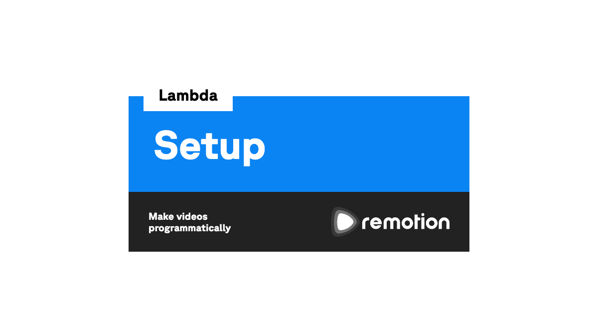 Setup | Remotion | Make videos programmatically