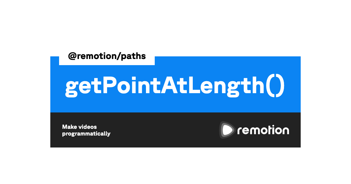 getPointAtLength() | Remotion | Make videos programmatically