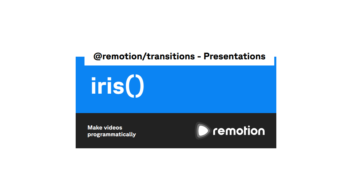iris() | Remotion | Make videos programmatically