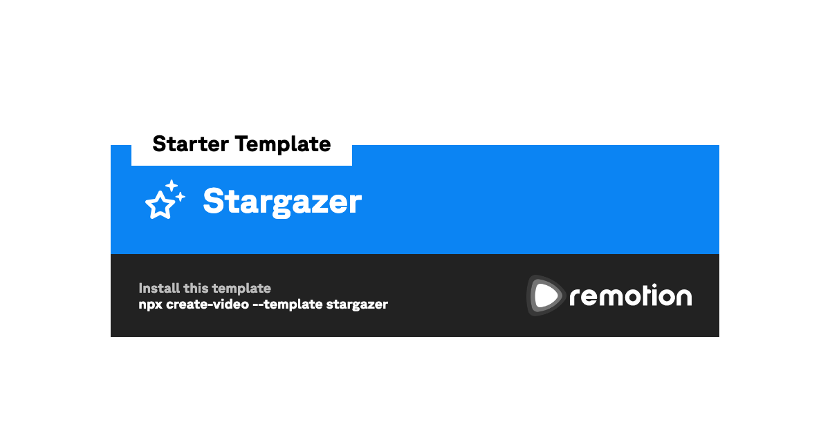 Stargazer | Remotion Template